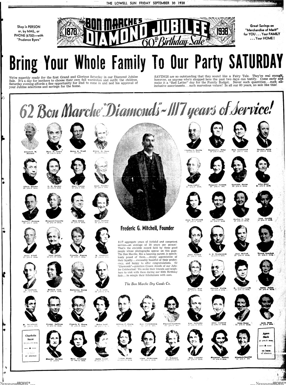 Remembering Downtown Lowell’s Bon Marché through the Years, 1878-1976 ...