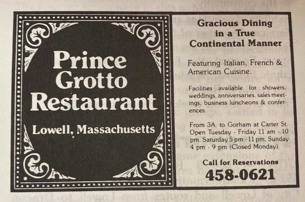 The Prince Grotto and Its Place in Lowell Restaurant History ...